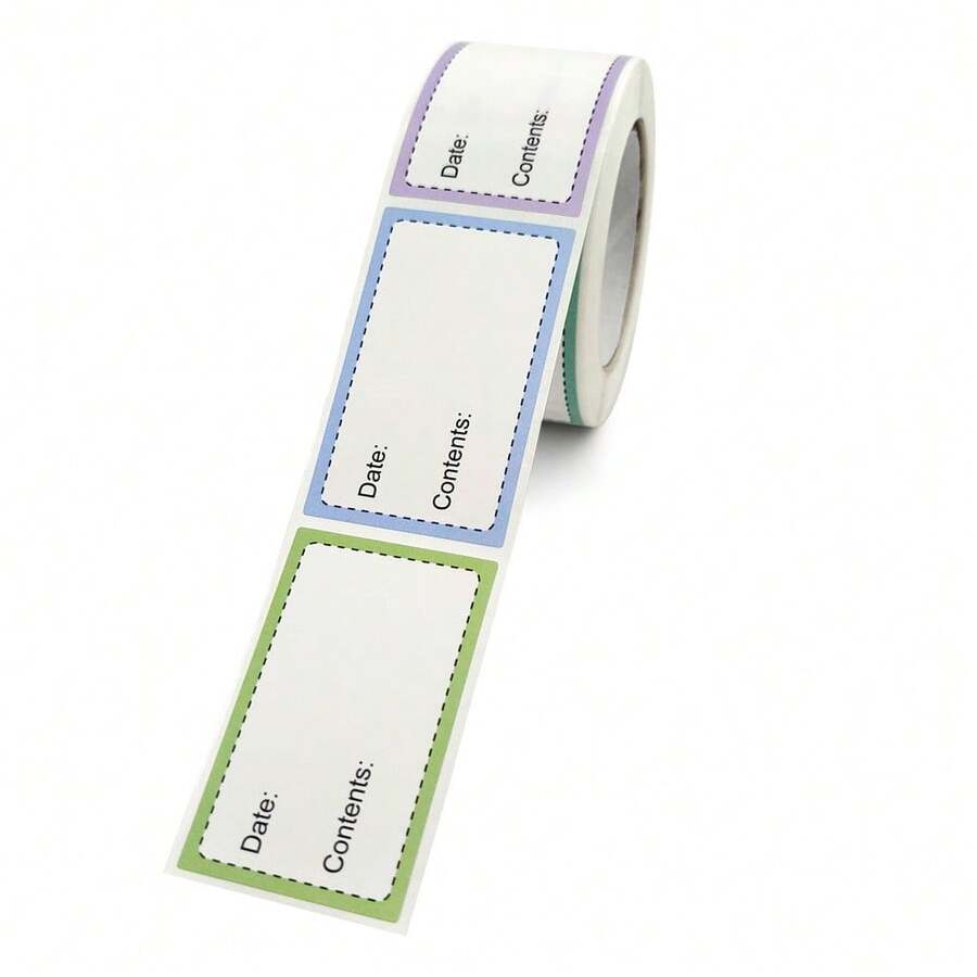 500 Pcs Colorful Date Labeling Stickers Roll,Kitchen Freezer Tape ...
