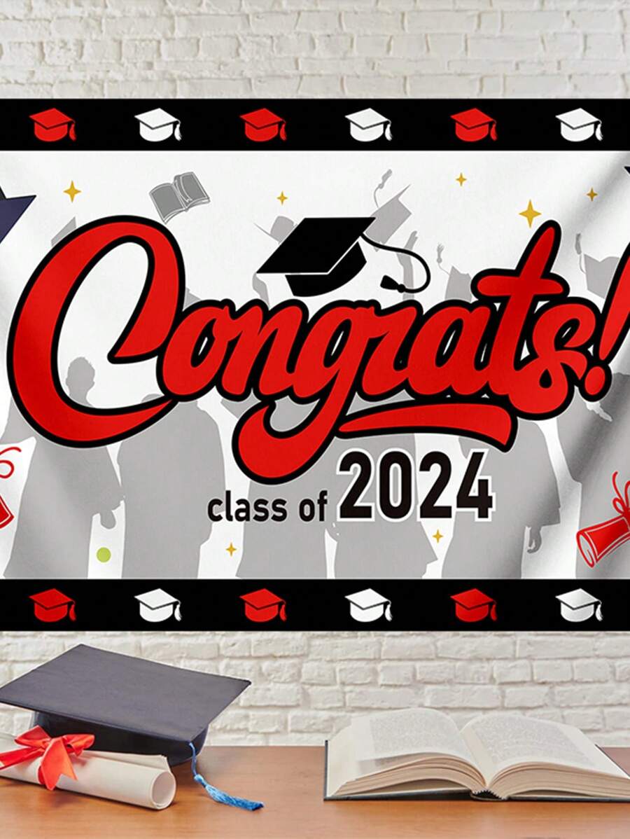 2024 Graduation Season Party Decoration Background Cloth, Graduation ...