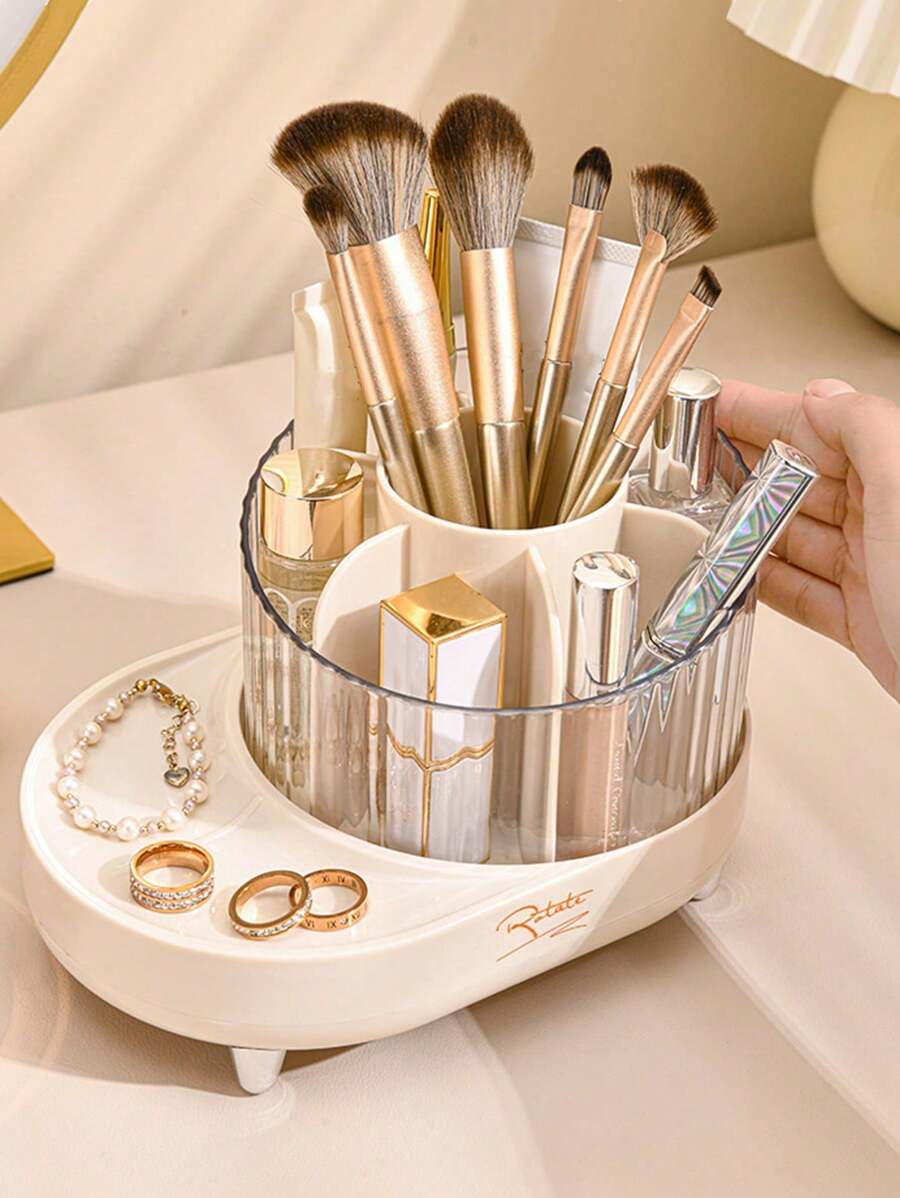A Stylish Multi-Functional Desktop Rotating Cosmetic Storage Box With ...
