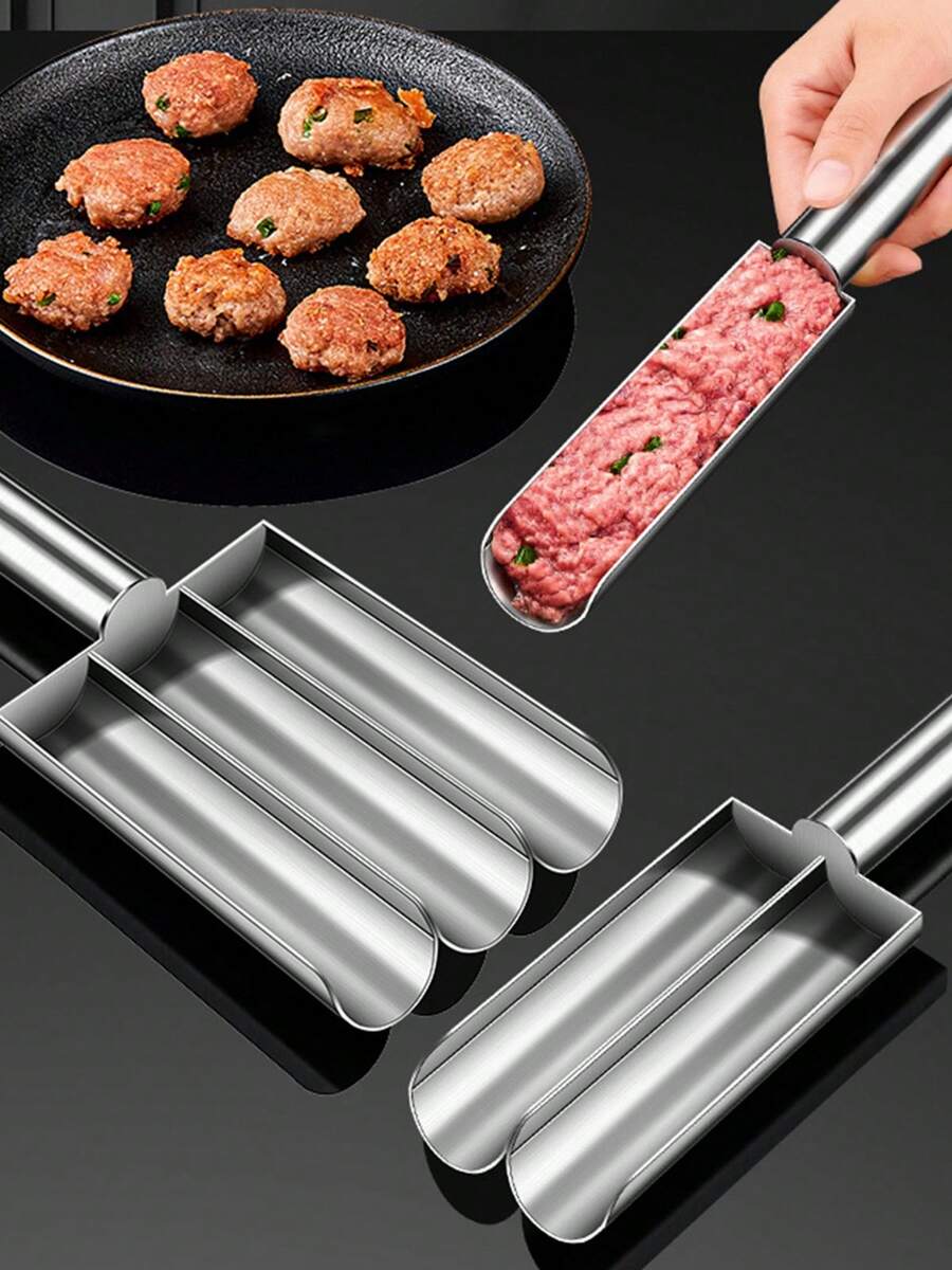 Non-Stick Manual Meatball Maker With Scraper Kitchen Tool For Easy ...