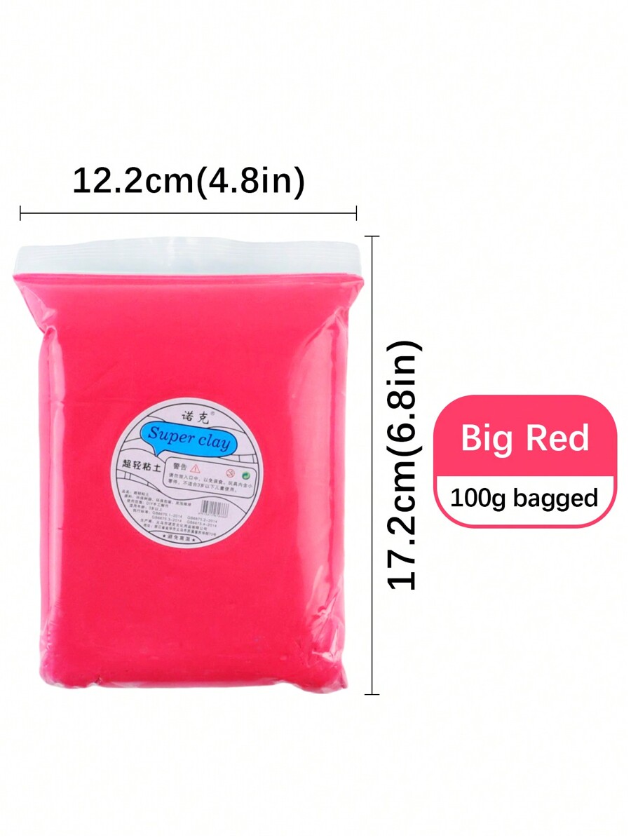 24 Colors 100g Big Bag Handmade DIY White Air Dry Clay Pack Colorful Modeling Clay Monochrome ...