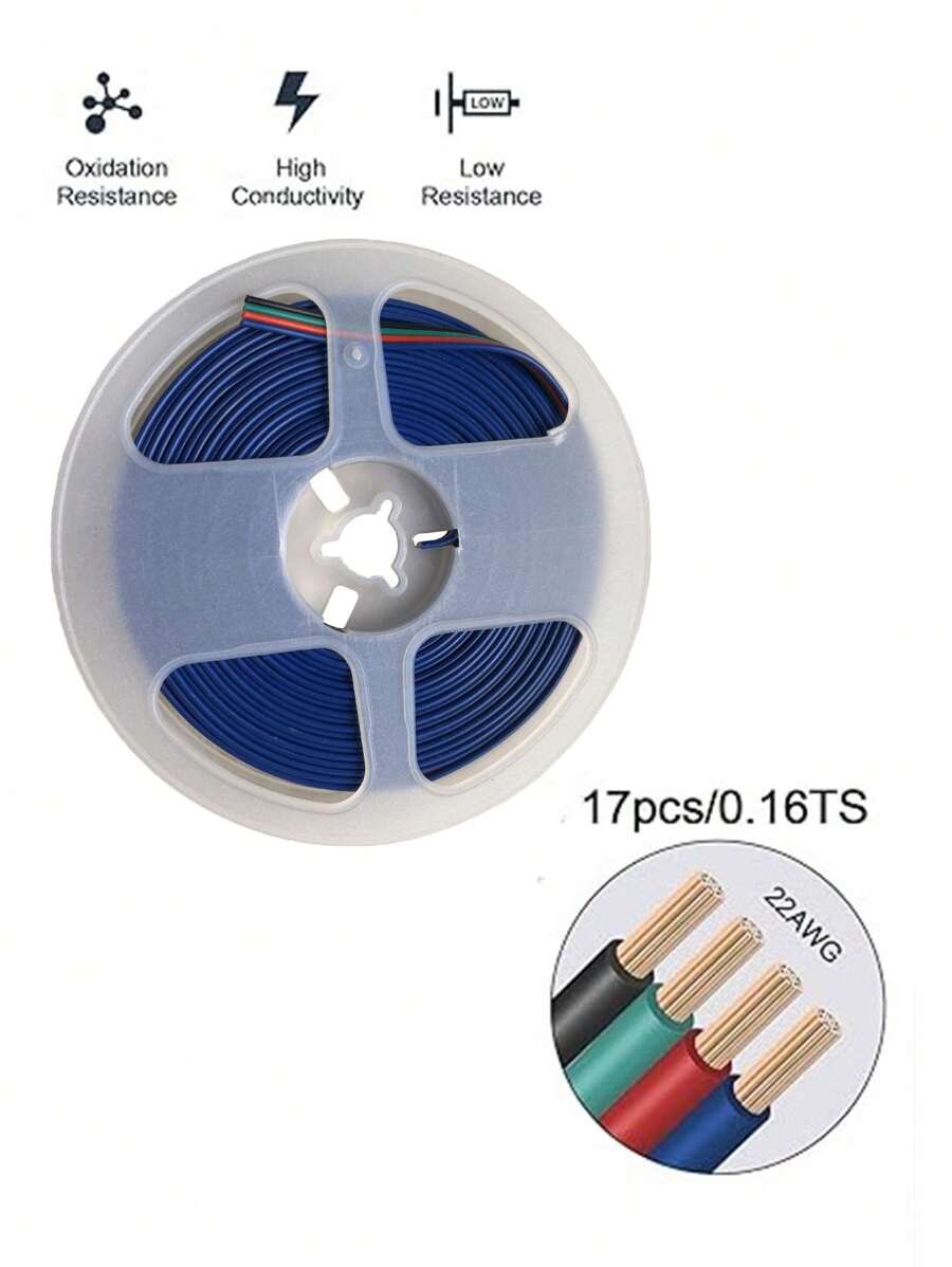 16.4FT(5m) LED Cable Electrical Wire 4pin LED Extension Cables For RGB ...