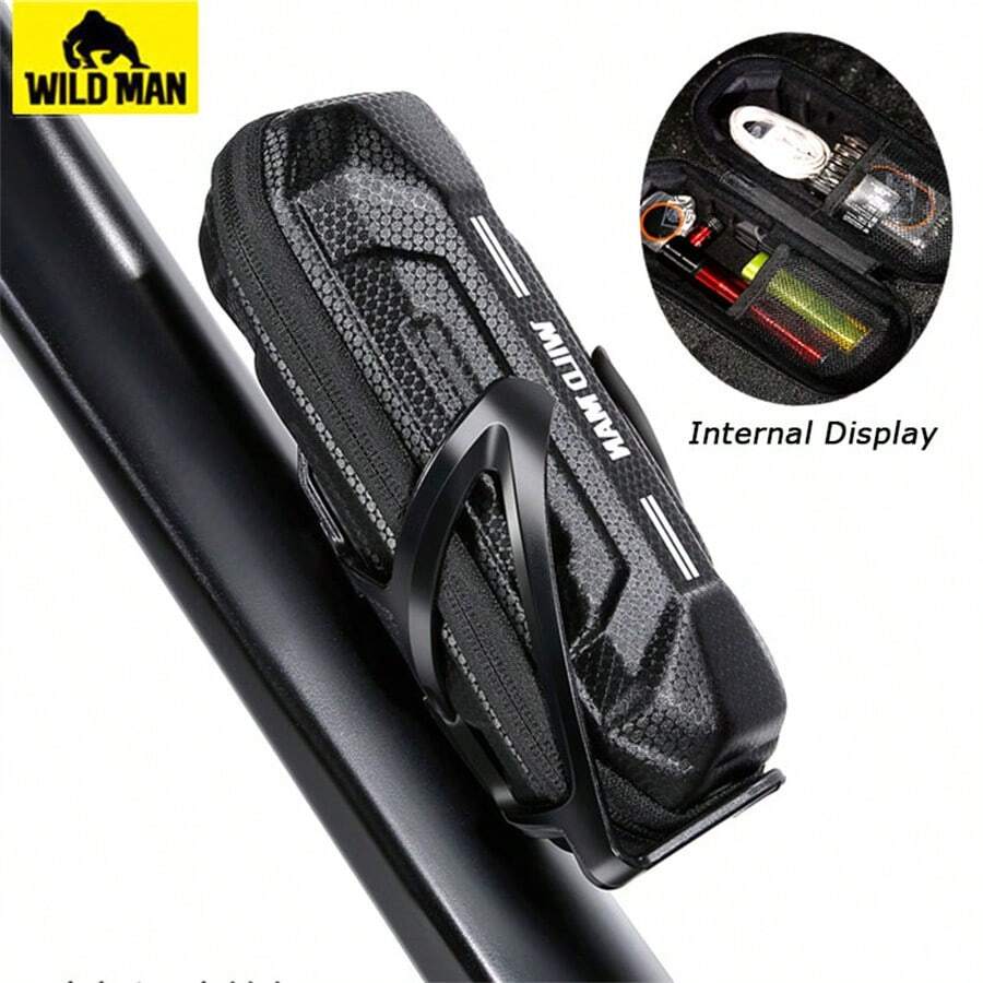 WILD MAN Bicycle Repair Tools Bag Hard Shell Bike Bag Rainproof Road ...
