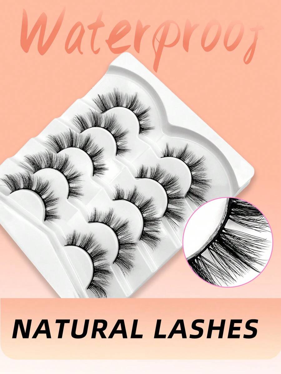 GOSEEK Pestañas de visón Esponjosas Pestañas de ojo de gato Wispy 5D ...