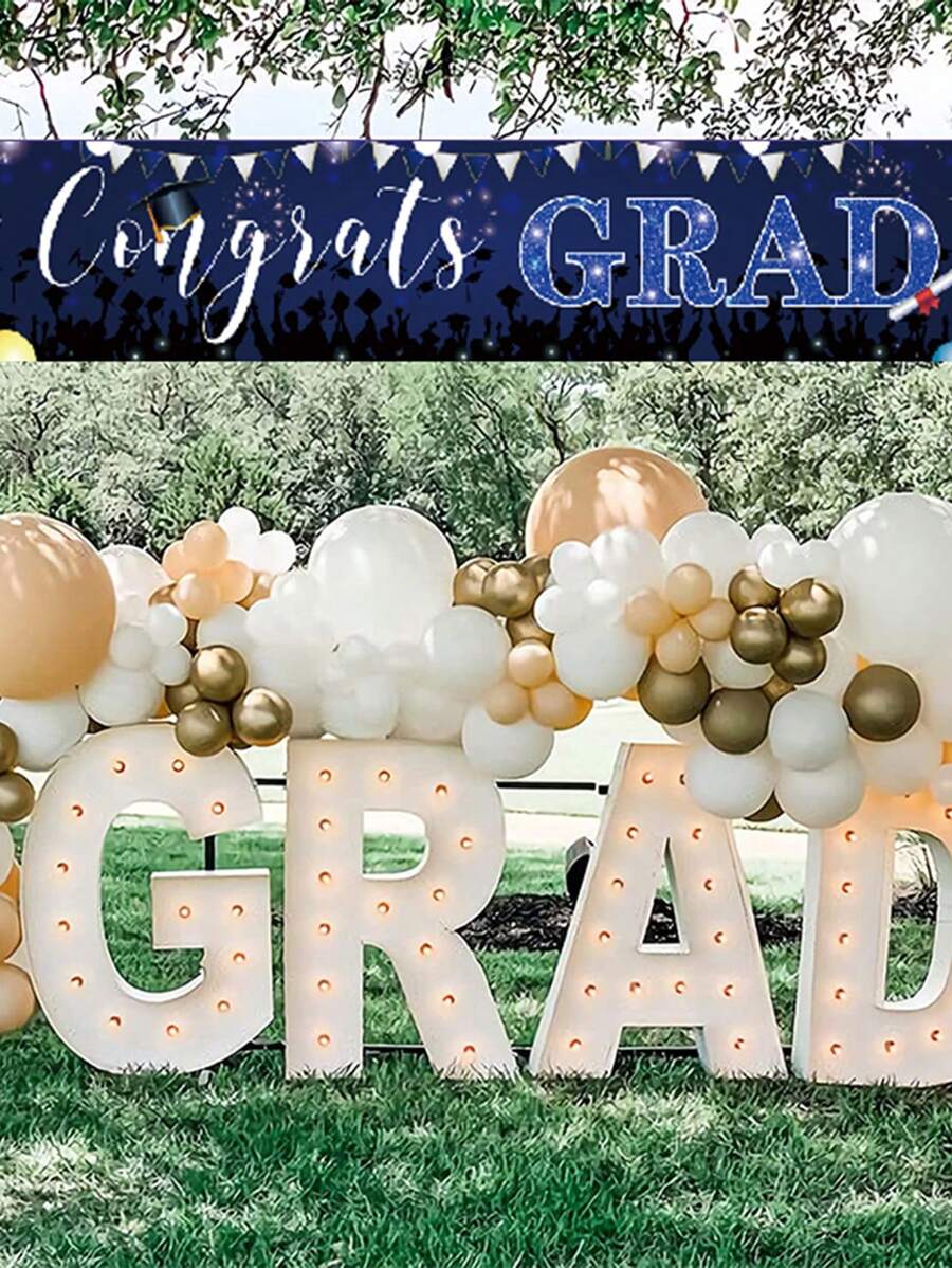 2024 Blue H Graduation Yard Banner- Outdoor Graduation Yard Sign - Grad ...