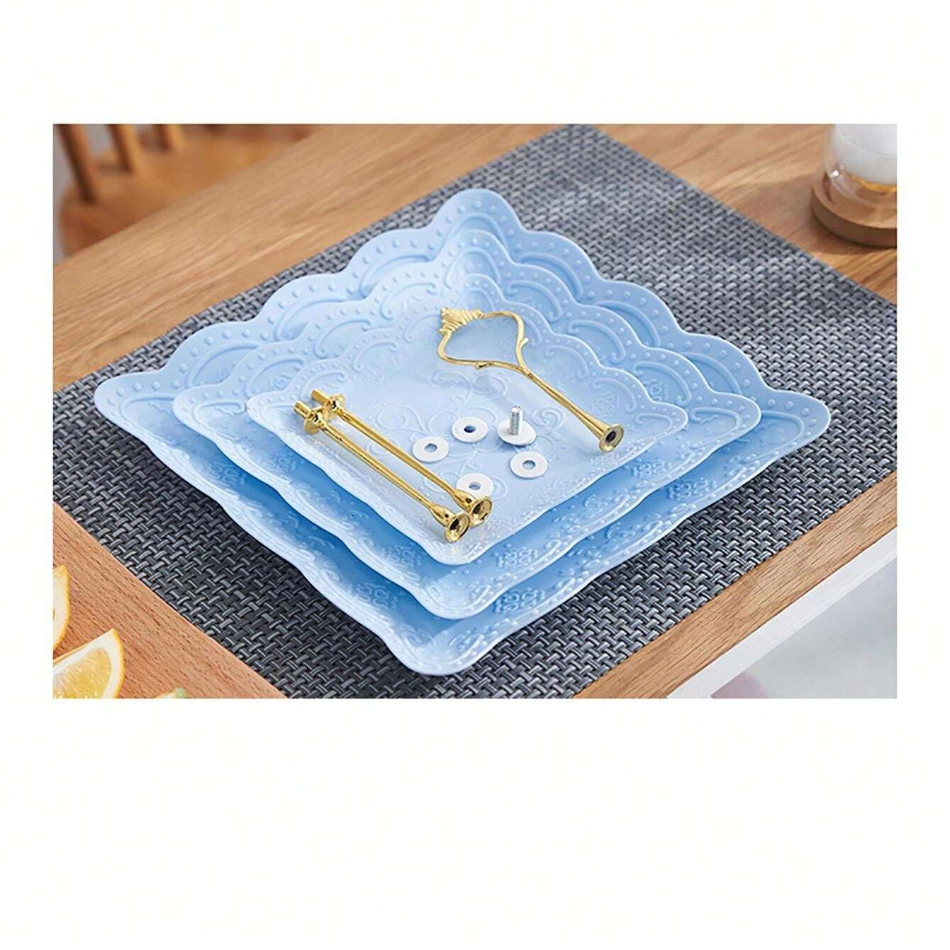 Three-Tier Fruit Platter Dried Fruit Platter Afternoon Tea Dessert Tray ...