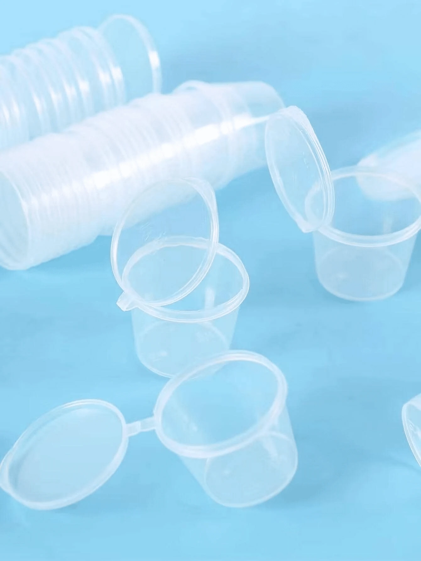 20pcs Disposable Sauce Packets, Plastic Condiment Cups With Lids For ...