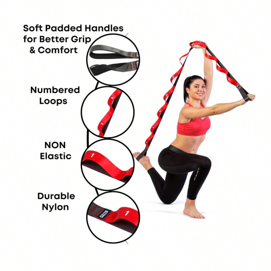 1pcs Stretch Bands With Loops - Non-Elastic Stretch Bands For Physical ...