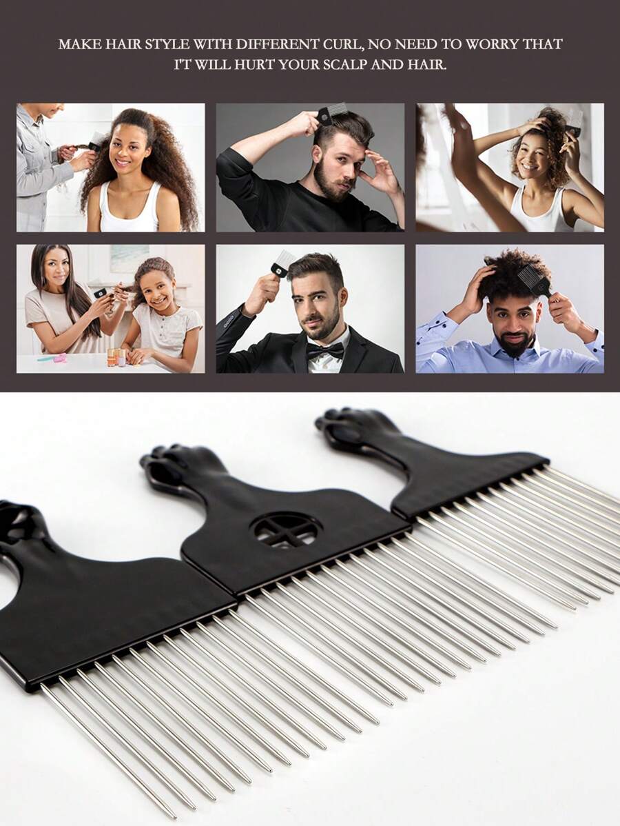 A Black Hair Comb Pin Inserted Comb Oil Head Ironing Comb Tray ...