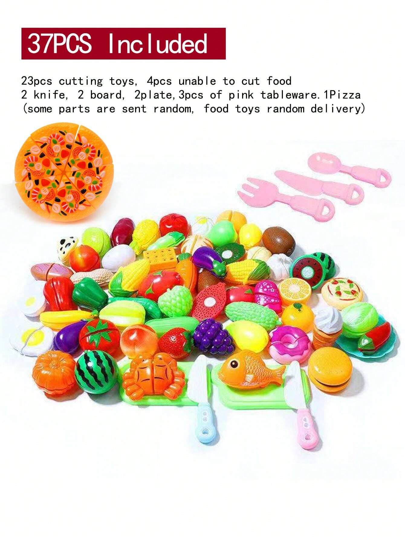 1 Set Of Kids Pretend Play Toy For Girls Fruit And Vegetable Slicing ...
