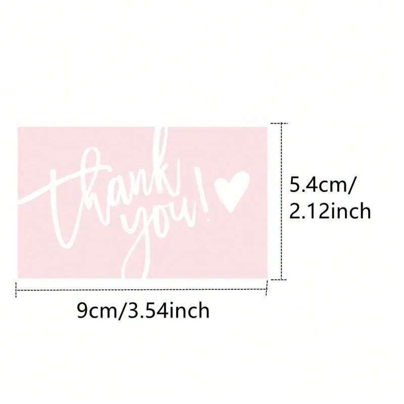 30Pcs/Pack Pink Thank You Cards Copperplate Paper Card Thank You Gift ...