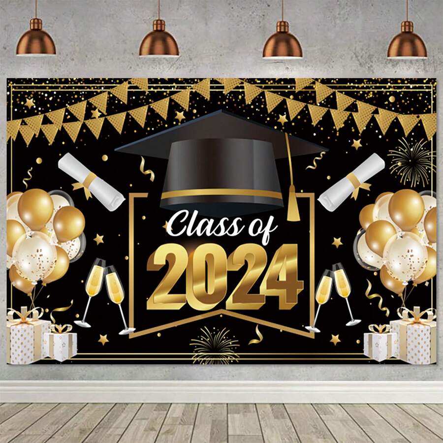 5x3ft Class Of 2024 Congratulations Backdrop Congrats Grad Photography ...