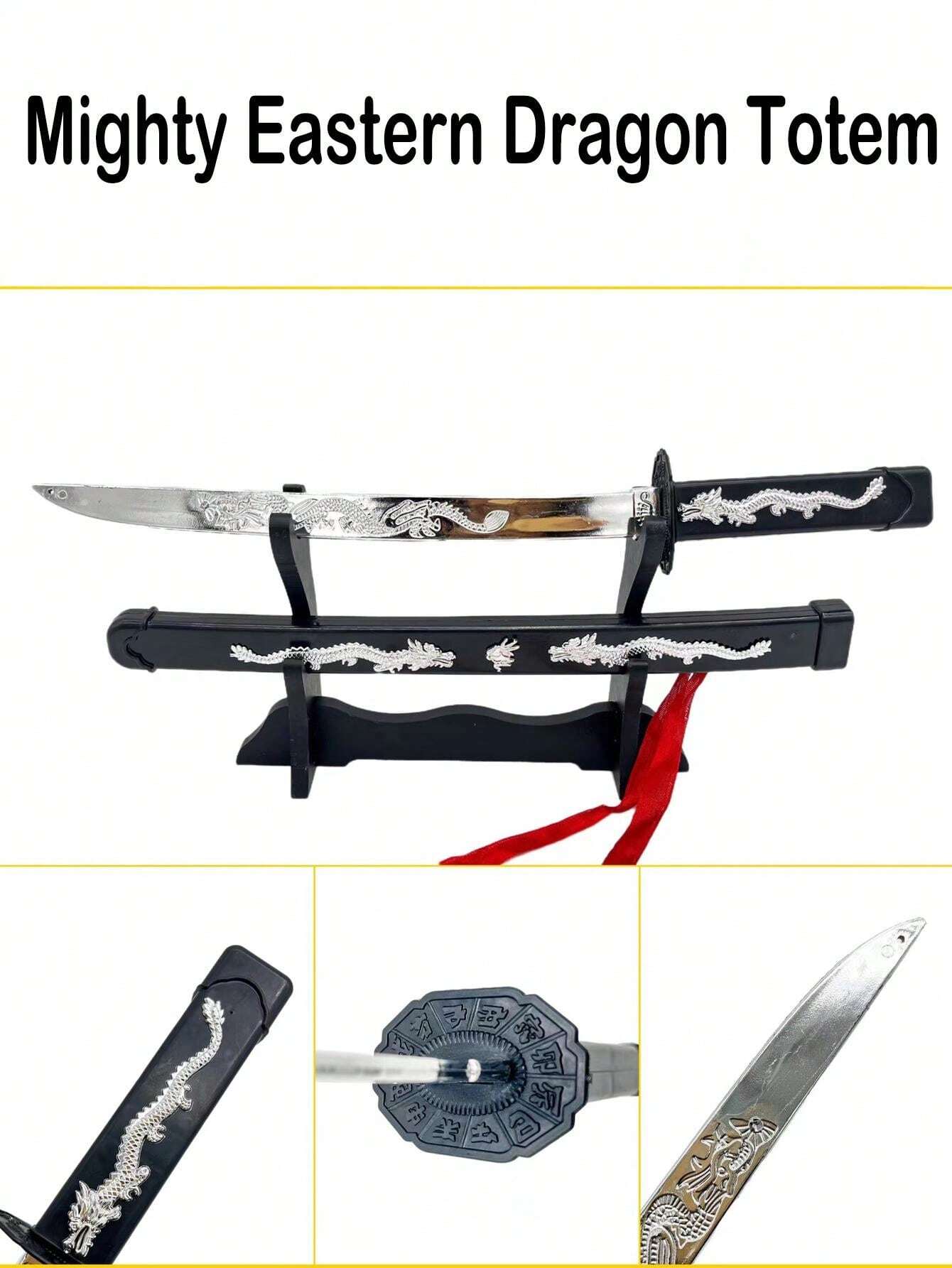 1pc Vintage Dragon Totem Handheld Samurai Sword Cosplay Pirate Mix-And ...