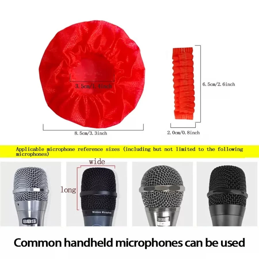 1pc 100 Small Bags 200 Disposable Non-Woven Microphone Covers, O/U ...
