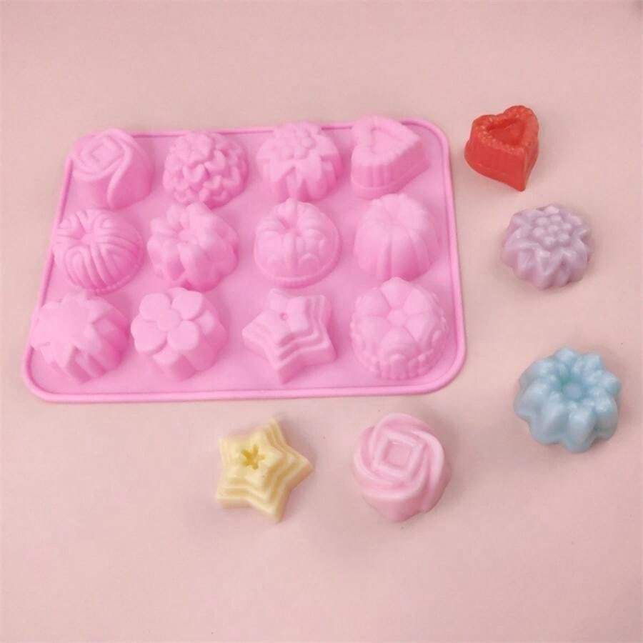 One 2024 New Baking 12-Cavity Silicone Mold With Different Herb And ...