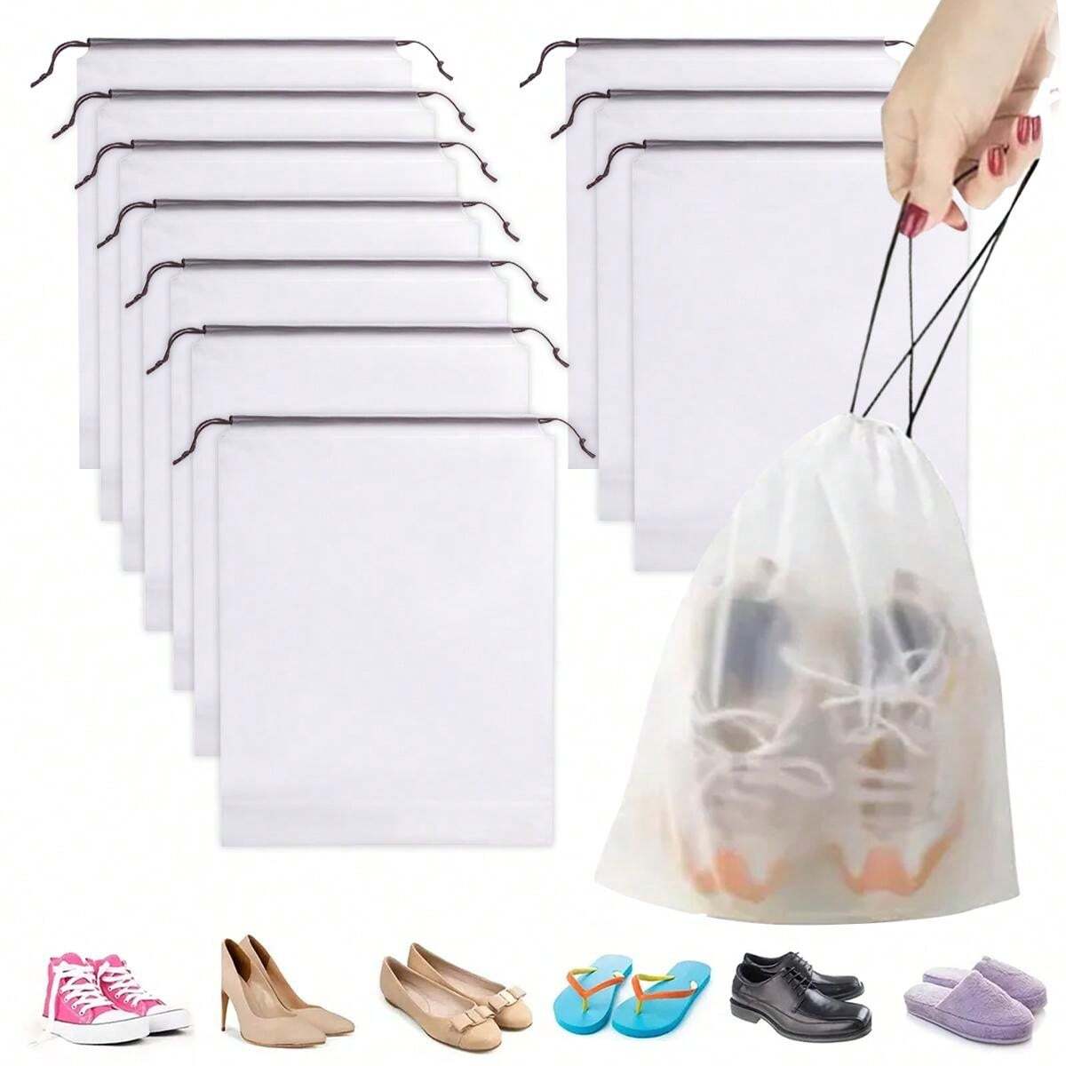 5/10pcs Clear Plastic Storage Bag, Portable Travel Shoe Packaging Bag ...