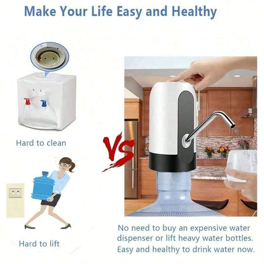 Water Bottle Pump USB Charging Water Portable Electric Water Pump Smart ...