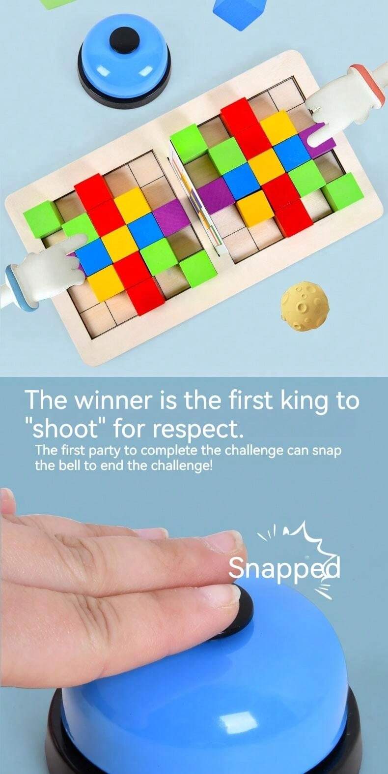 A Set Of Wooden Two-Person Battle Building Blocks With Card Shapes ...