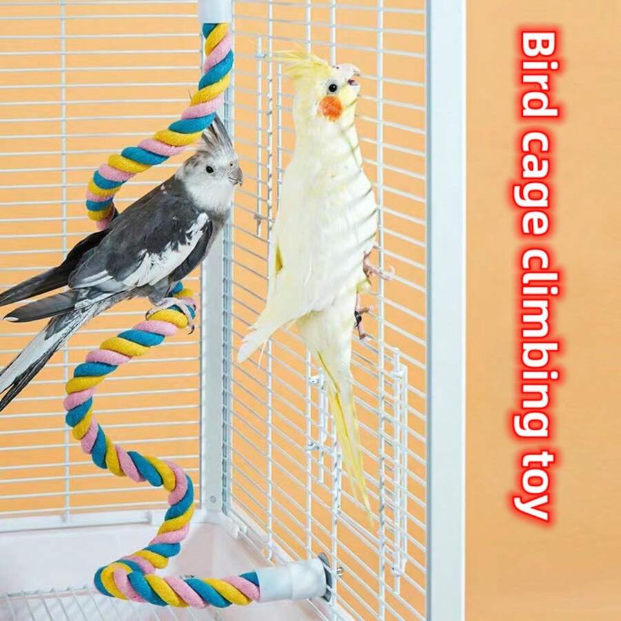 1 Piece Foldable Random Color Climbing Rope U-Shaped Bird Stand Toy ...