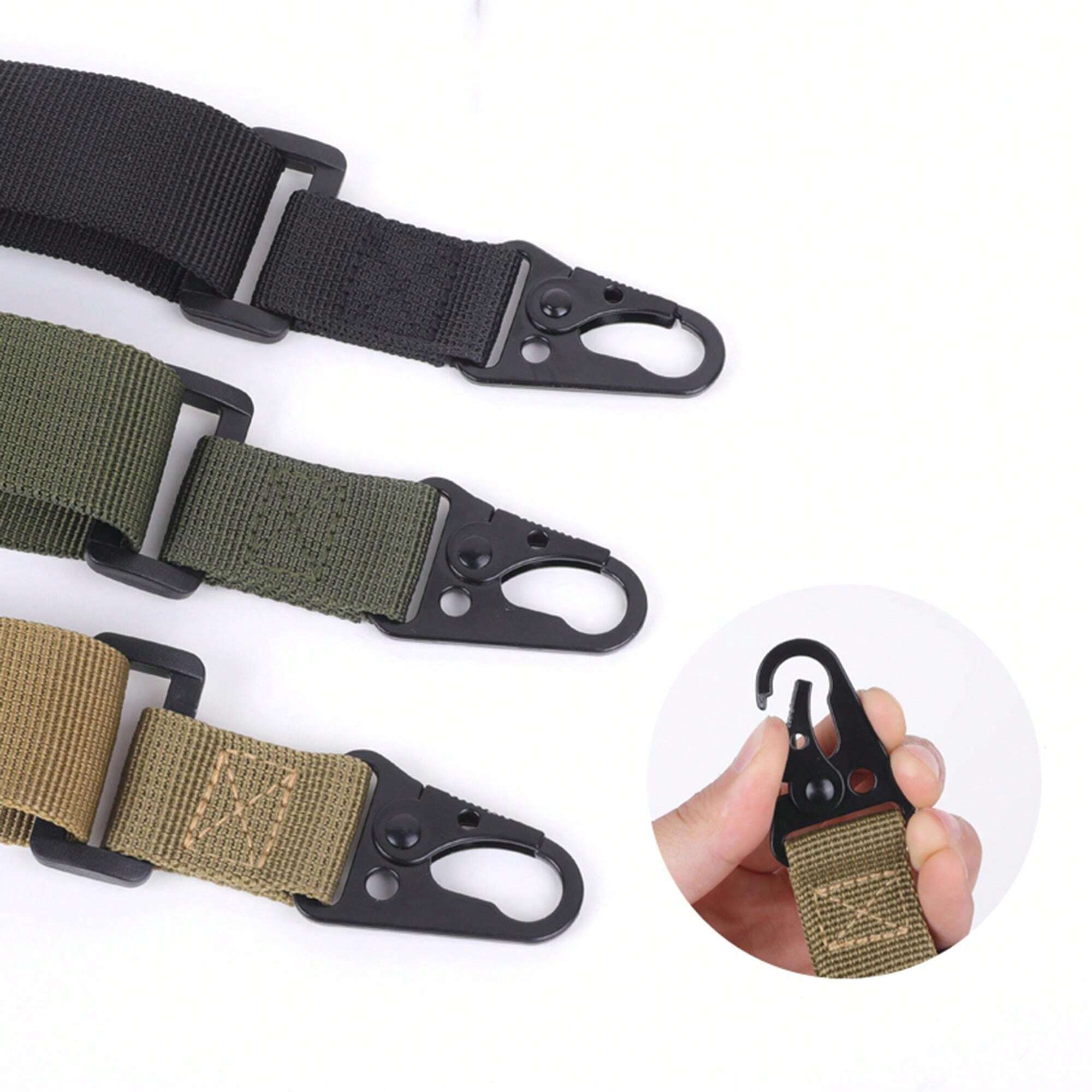 Three-Point Tactical Gun Sling Nylon Shoulder Tactical Strap Multi-Functional Outdoor Safety ...