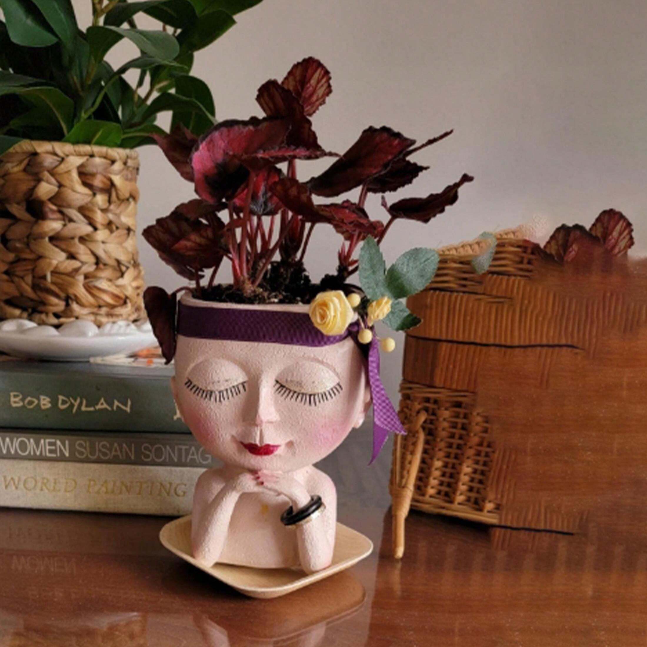 Face Planters Pots Succulent Planters Flower Pot Cute Head Planter Pot ...