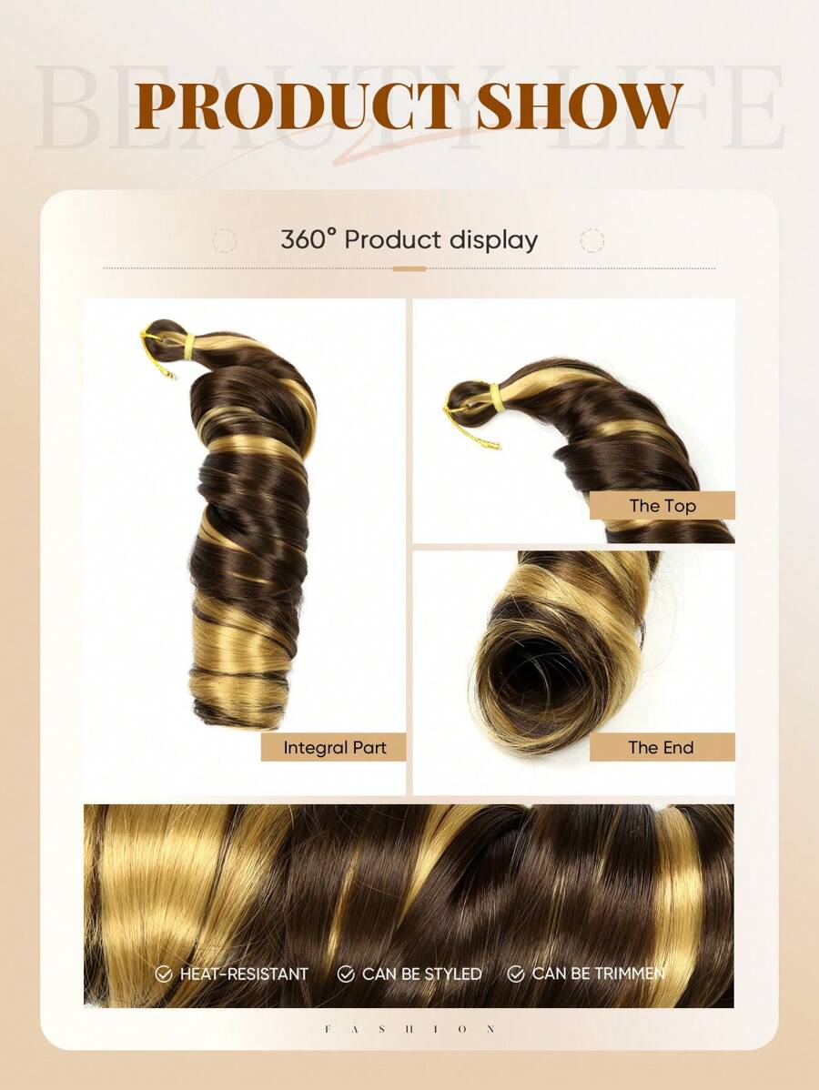 Extensiones rizadas sintéticas francesas resistentes al calor de 22 ...