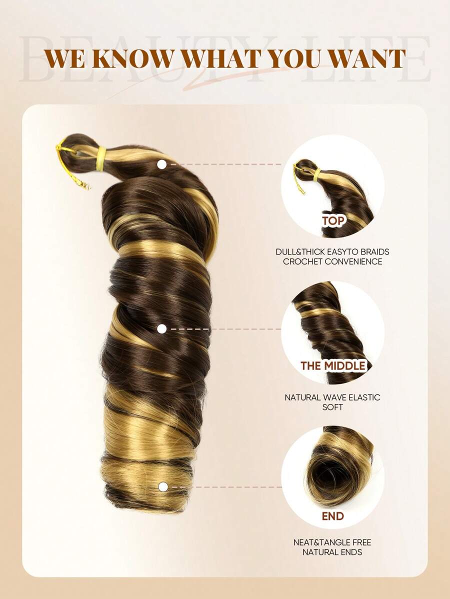 Extensiones rizadas sintéticas francesas resistentes al calor de 22 ...