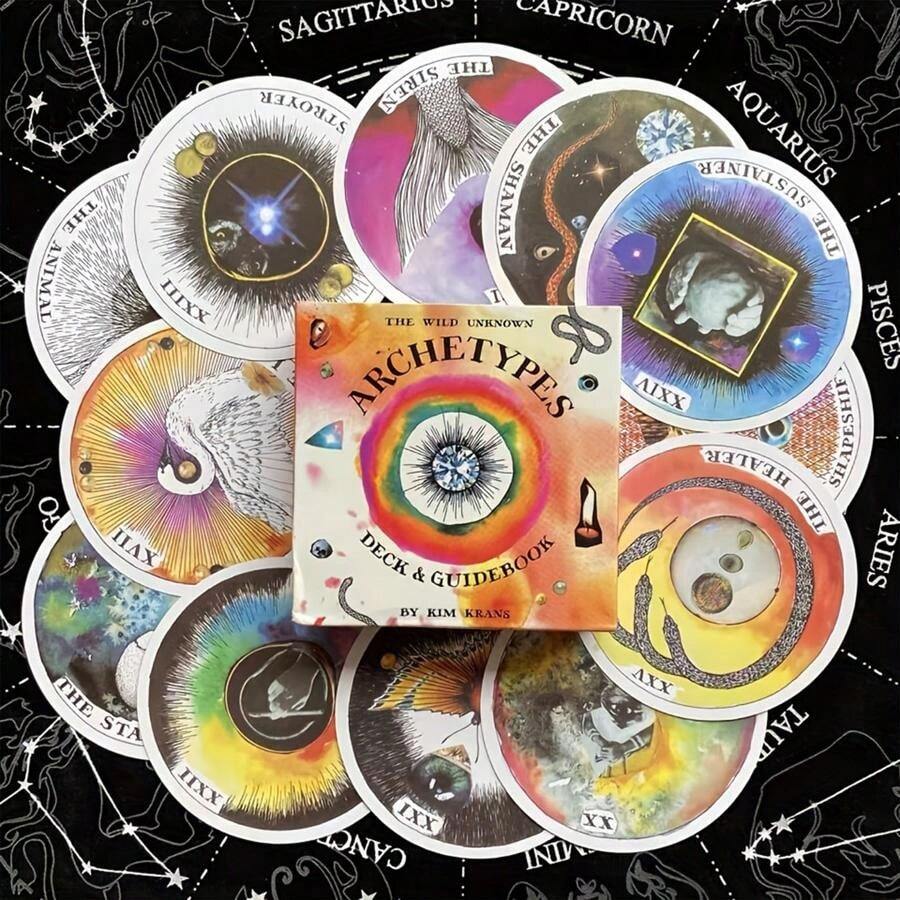 1pc, The Wild Unknown Archetypes 78 Cards Deck (With QRCode Guidebook ...