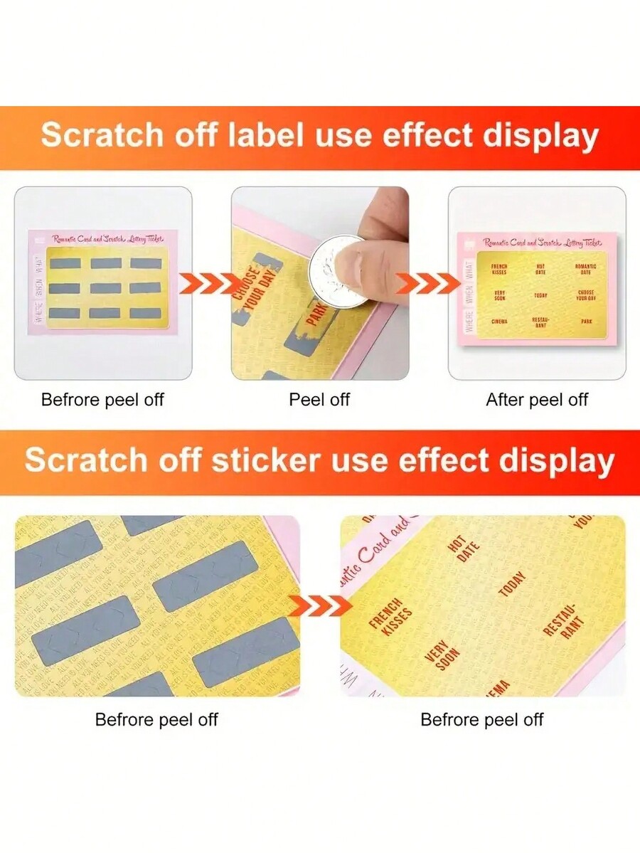 15*22mm Roll Scratching Lottery Sticker With Coating | SHEIN USA