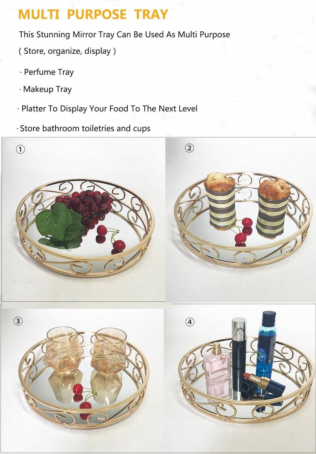 Single Classical Tray With Handle For Home Use, Suitable For Fruits ...