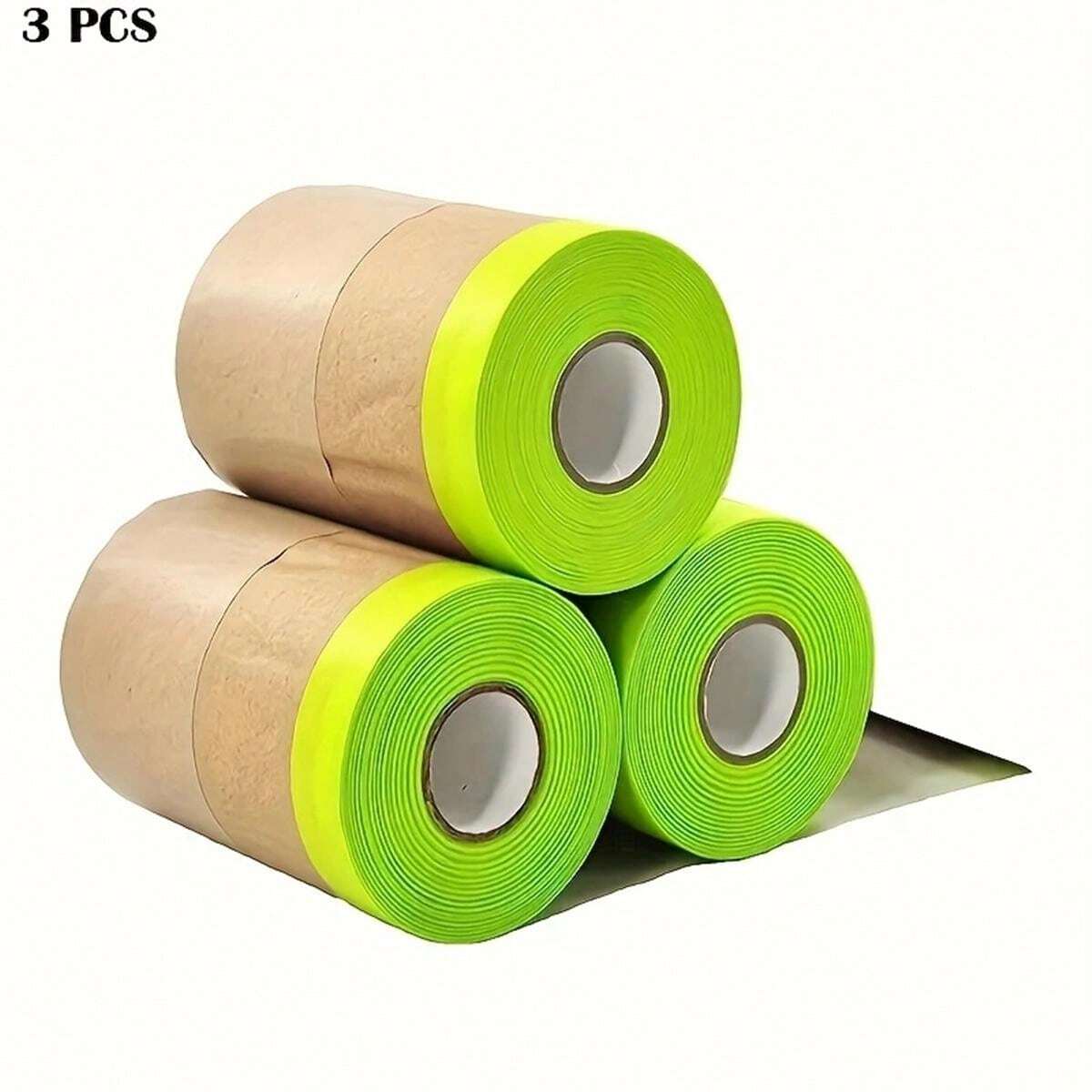 3pcs Automotive Spray Paint Masking Paper & Kraft Paper Protective Film ...