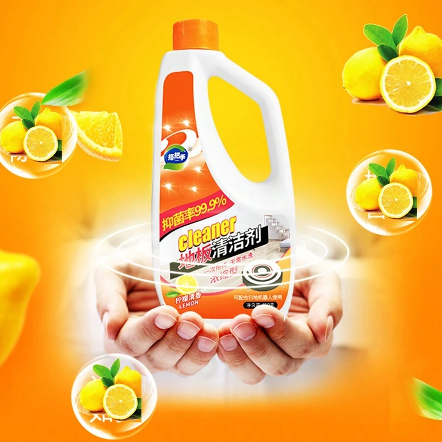 1 Bottle 450g Lemon Scented Wood Floor Cleaner, Tile & Marble Cleaner ...
