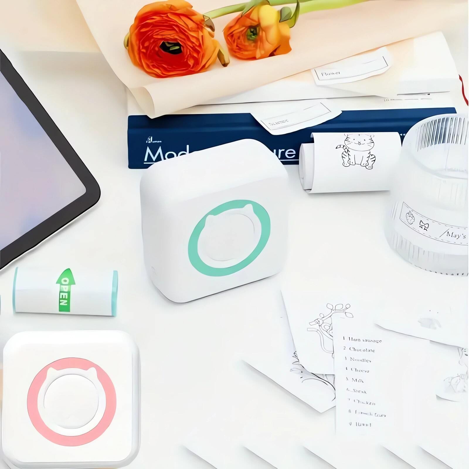 Mini Thermal Printer, Portable Inkless Photo Printer, Suitable For ...