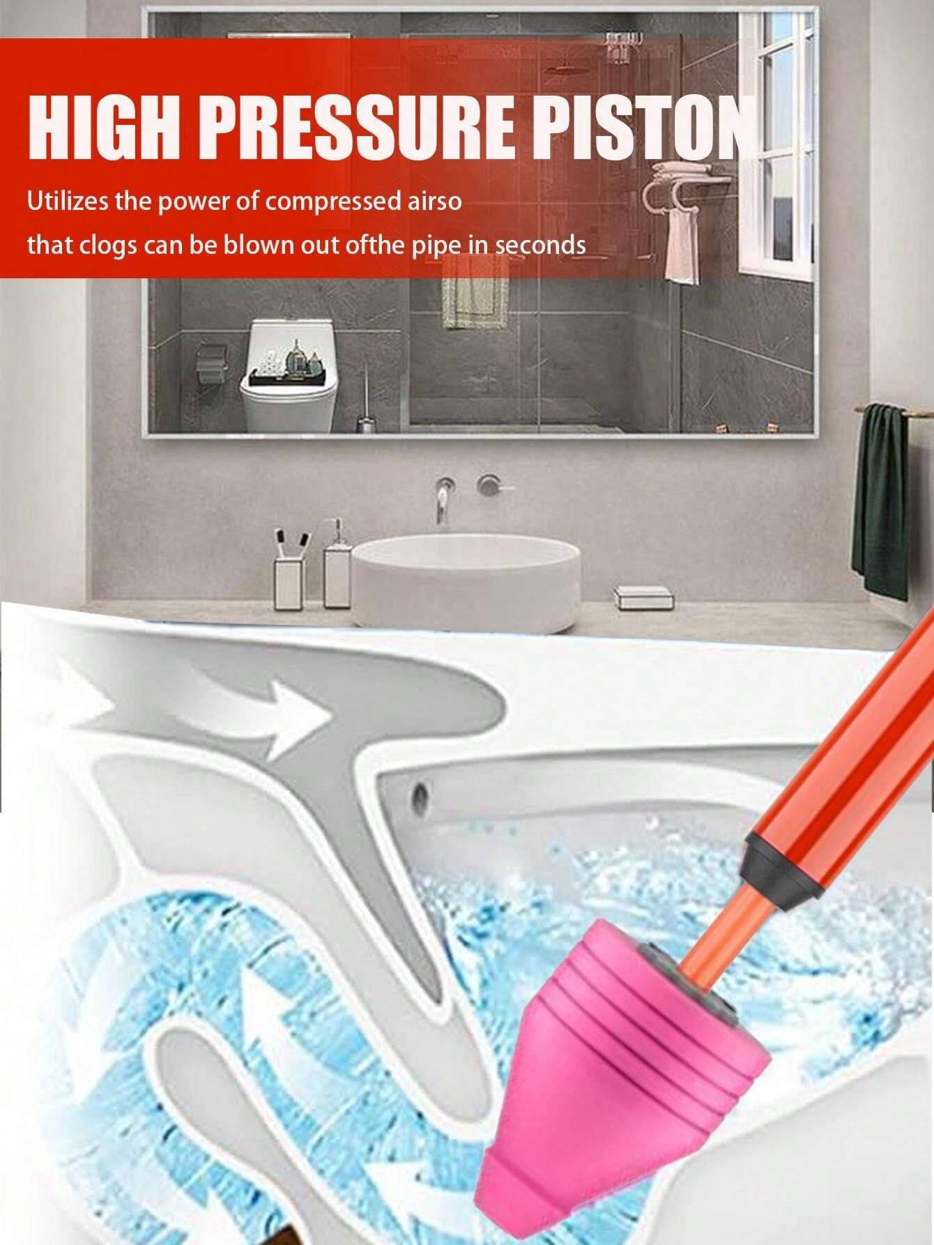 High Pressure Toilet Unblock One Shot Toilet Pipe Plunger Upgraded