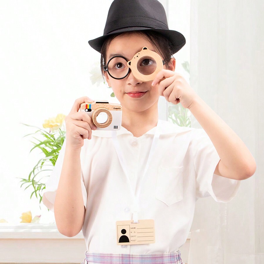 Wooden Pretend Play Detective Role Play Interactive Game Toy For Kids ...