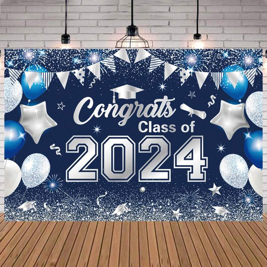5x3ft Class Of 2024 Congratulations Backdrop Congrats Grad Photography ...