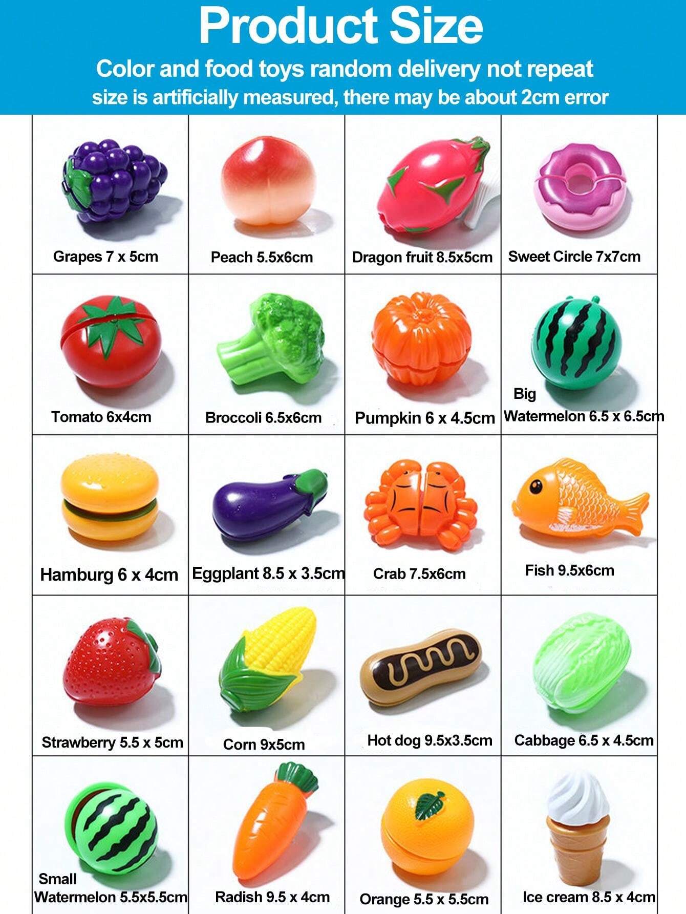 1 Set Of Kids Pretend Play Toy For Girls Fruit And Vegetable Slicing ...