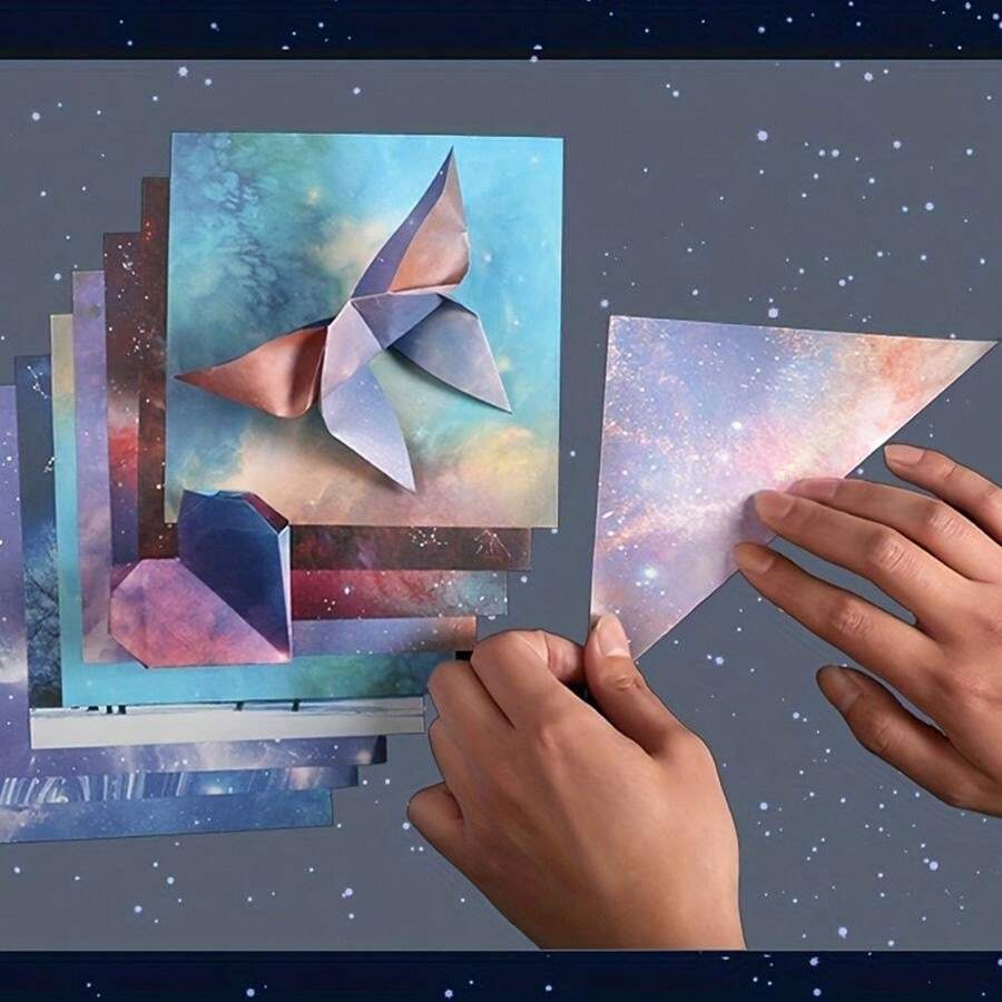 50Sheets Origami Paper 6x6 Inch - Double Sided Starry Space Pattern ...