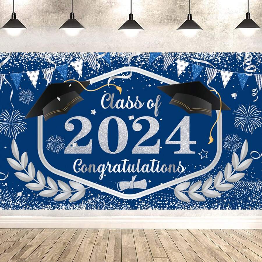 5x3ft Class Of 2024 Congratulations Backdrop Congrats Grad Photography ...