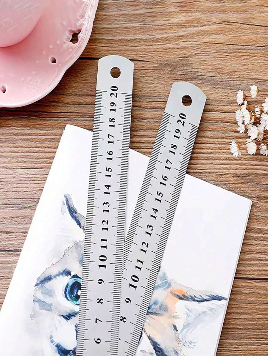 Regla de acero inoxidable de 1 pieza 8 pulgadas 20 cm Regla métrica en ...