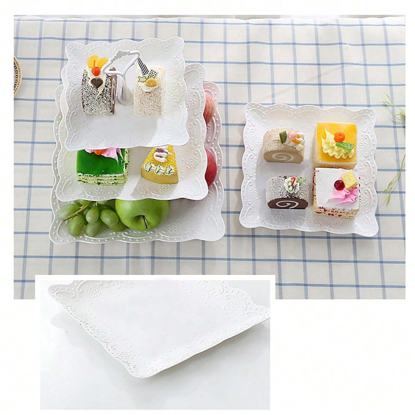 Three-Tier Fruit Platter Dried Fruit Platter Afternoon Tea Dessert Tray ...