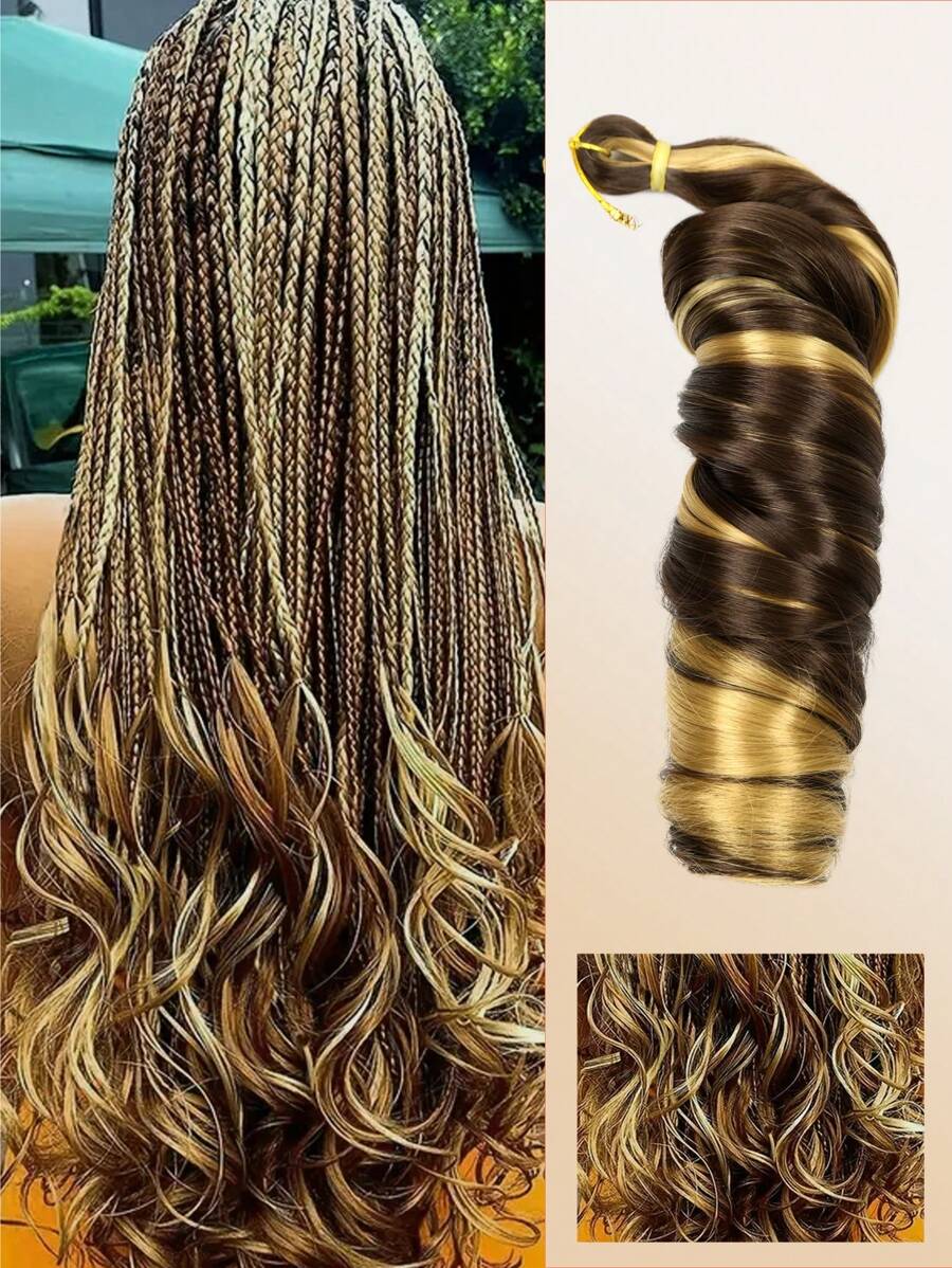 Extensiones rizadas sintéticas francesas resistentes al calor de 22 ...