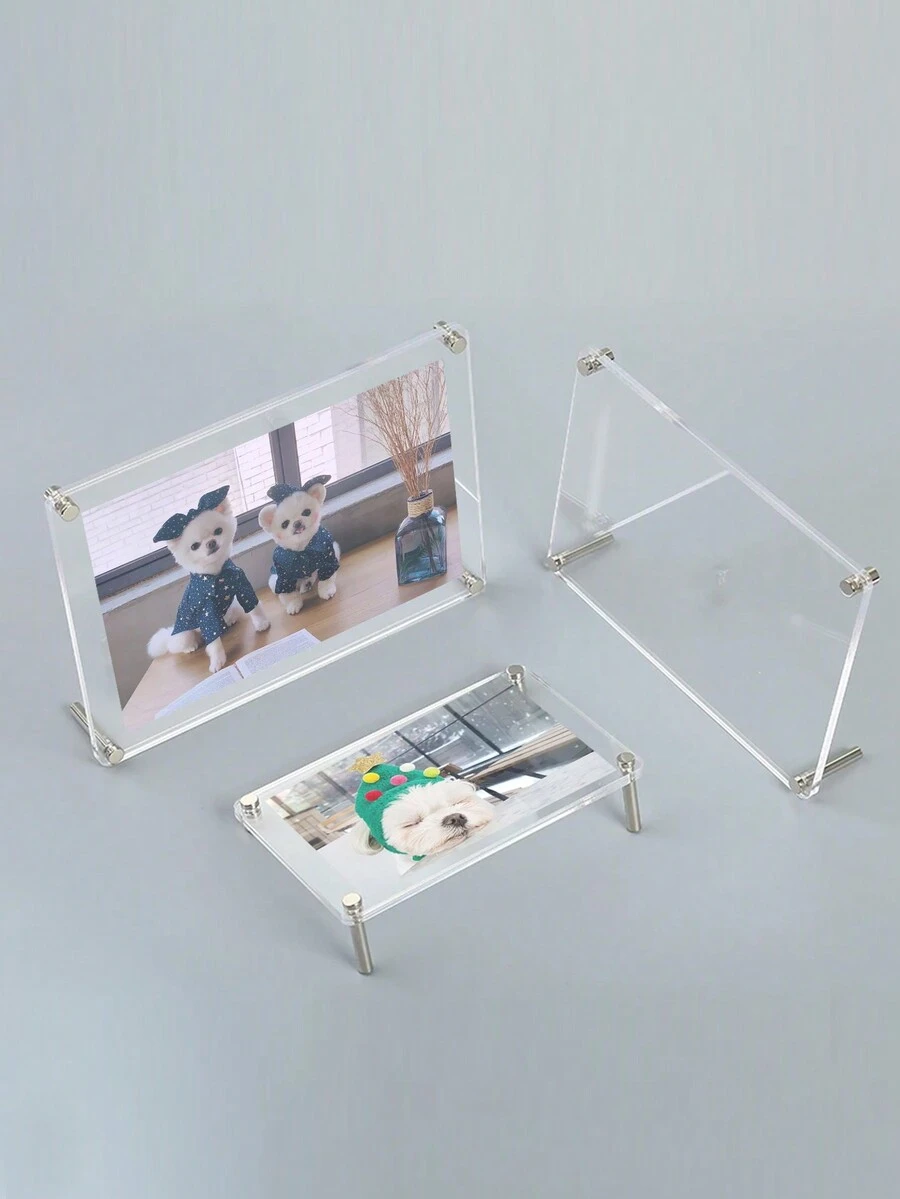 1 Set Of Acrylic Transparent Desktop Display Frame For Commemorative ...