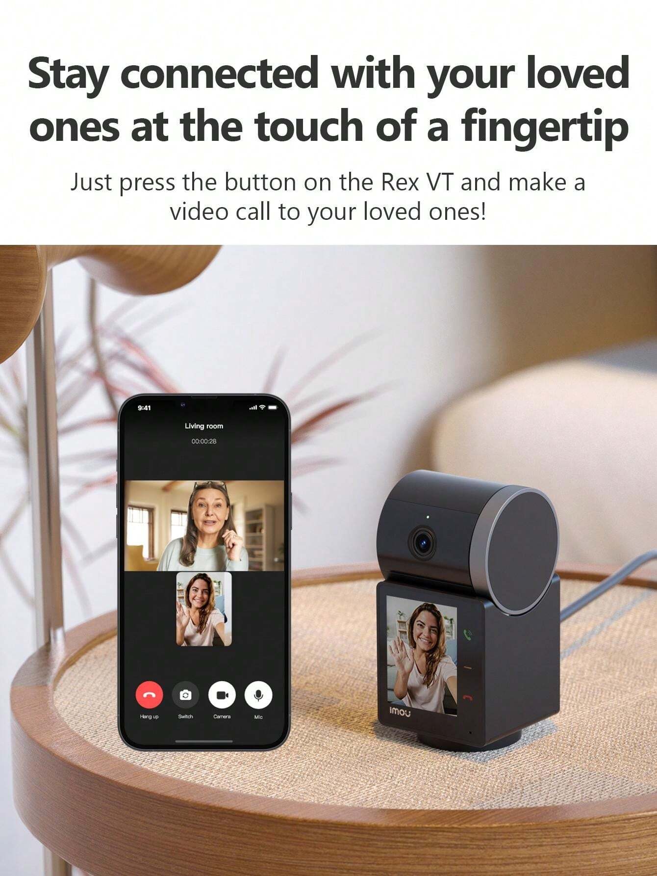 Cámara PT IMOU Rex VT 5MP, cámara PT de dos vías para conversación de ...