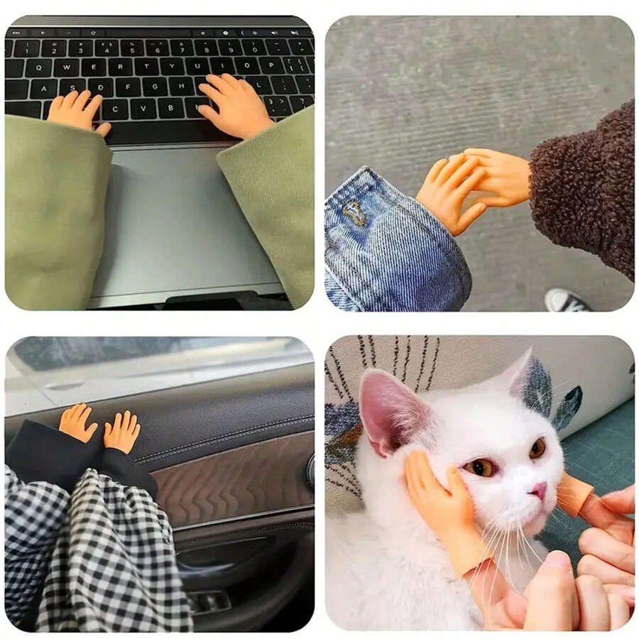 10-Pack Little Finger Hand Flat Hand Style Mini Finger Puppet Realistic ...