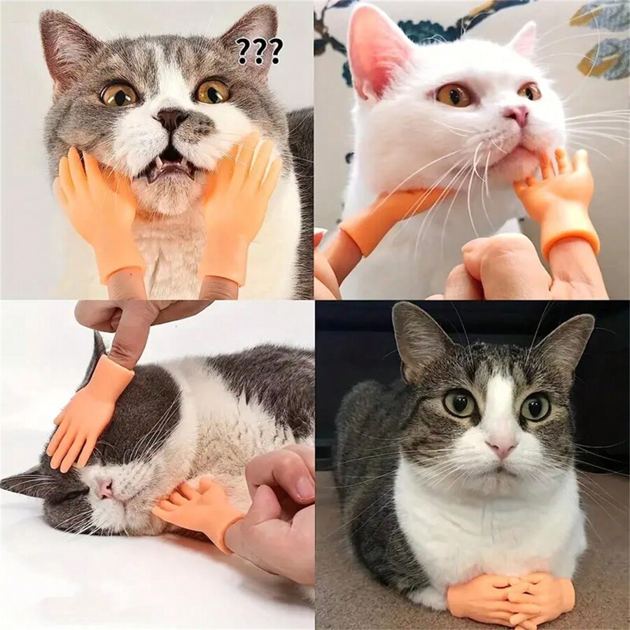 10-Pack Little Finger Hand Flat Hand Style Mini Finger Puppet Realistic ...