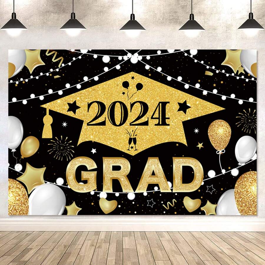 5x3ft Class Of 2024 Congratulations Backdrop Congrats Grad Photography ...