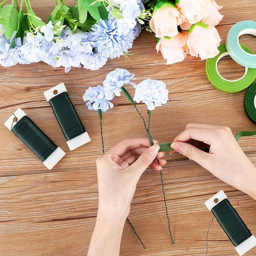 1 Piece/3 Pieces Green Floral Wire, Wire Garland Wire, No. 22 Flexible ...