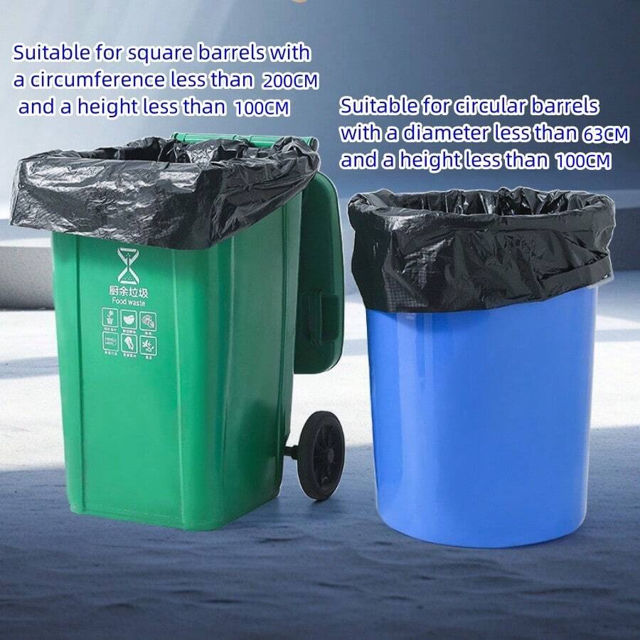 50PCS Commercial Garbage Bags 100CM*120CM Large Size Garbage Bags For ...