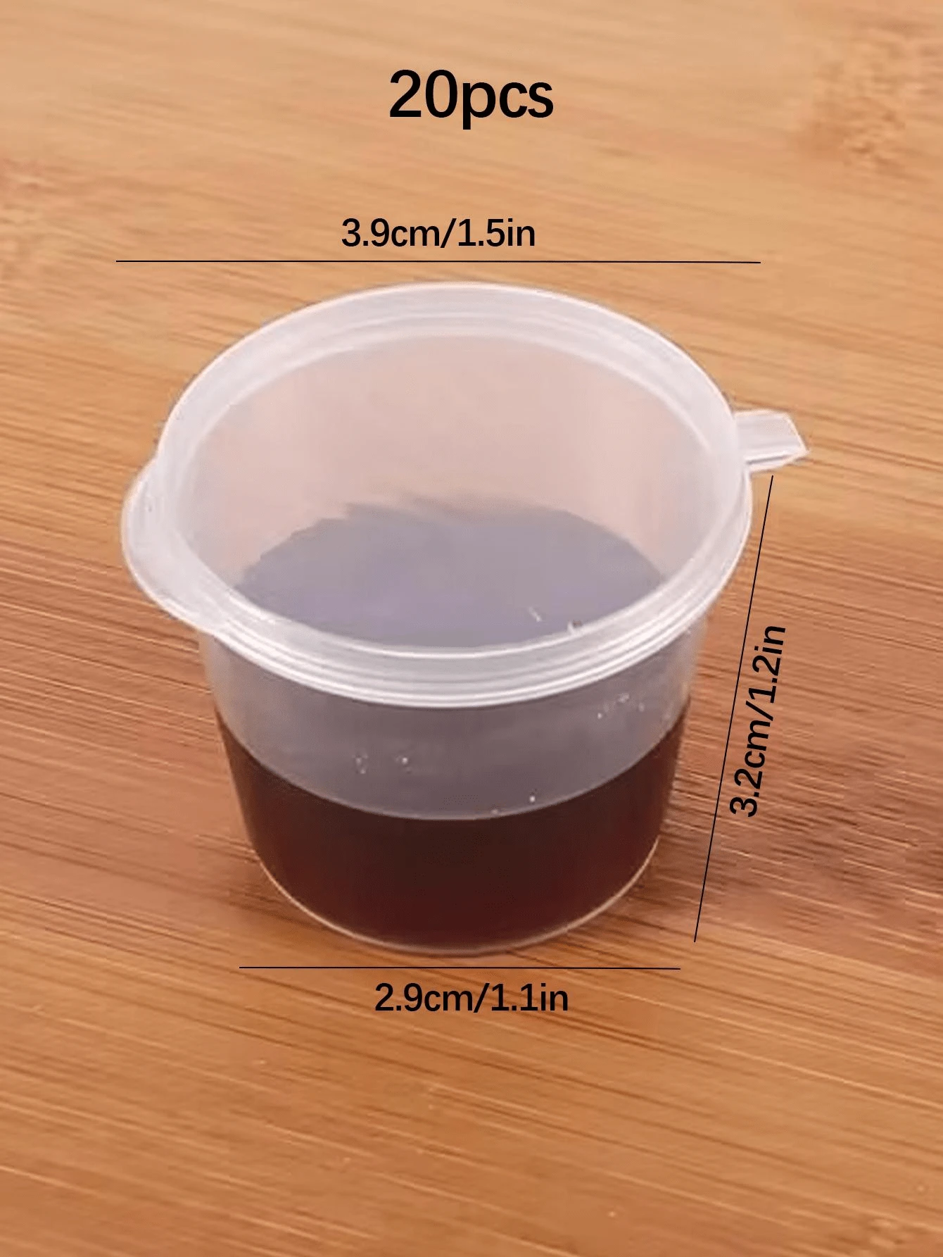 20pcs Disposable Sauce Packets, Plastic Condiment Cups With Lids For ...